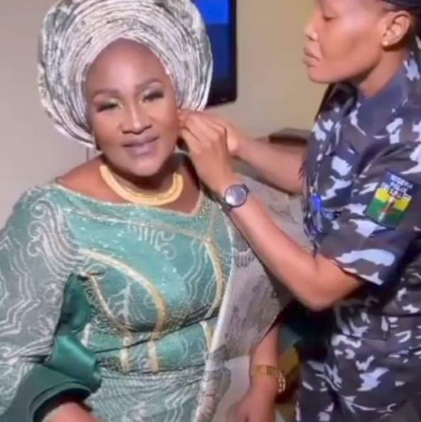 Osun First Lady Reacts To Backlash Over Viral Video Of Police Orderly Wearing Her Jewellery